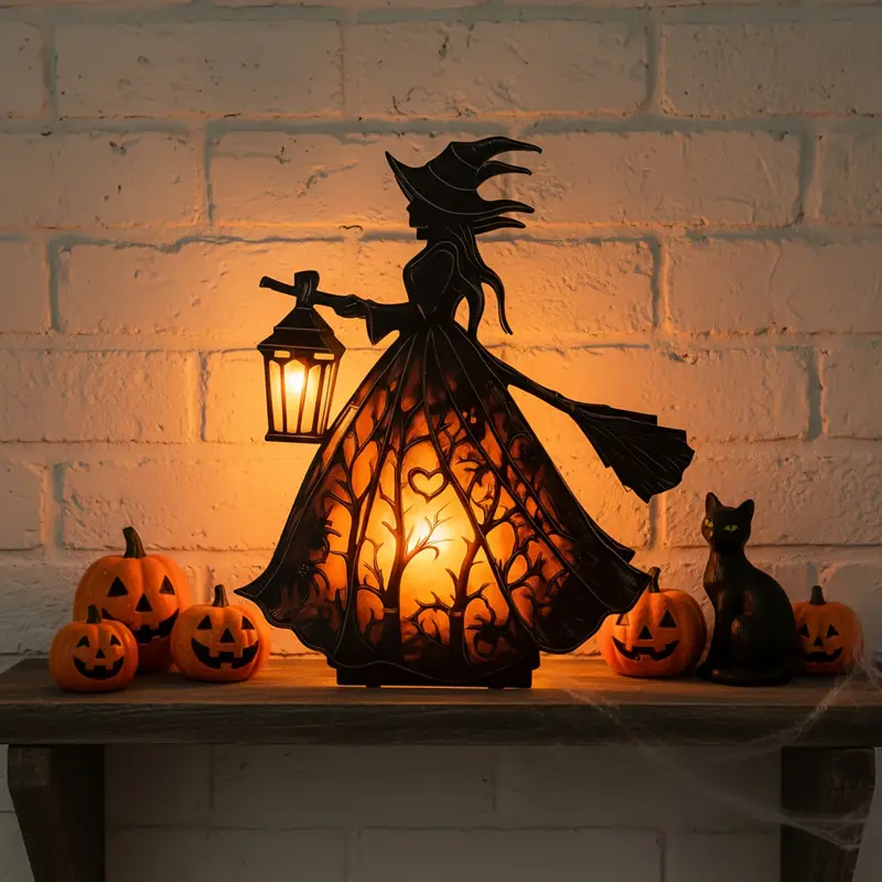 🧙🏻‍♀️Dark Night Witch Lamp🖤Light up the mysterious atmosphere👻 – fasanime