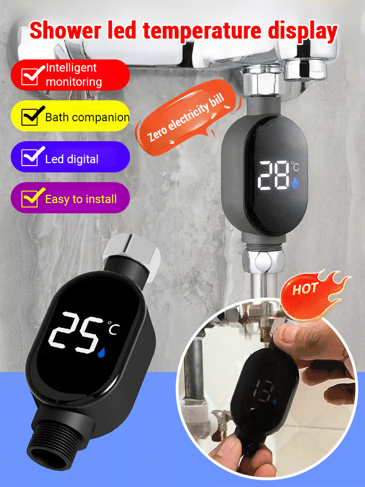 【0 electricity bill】Shower head LED temperature display – fasanime